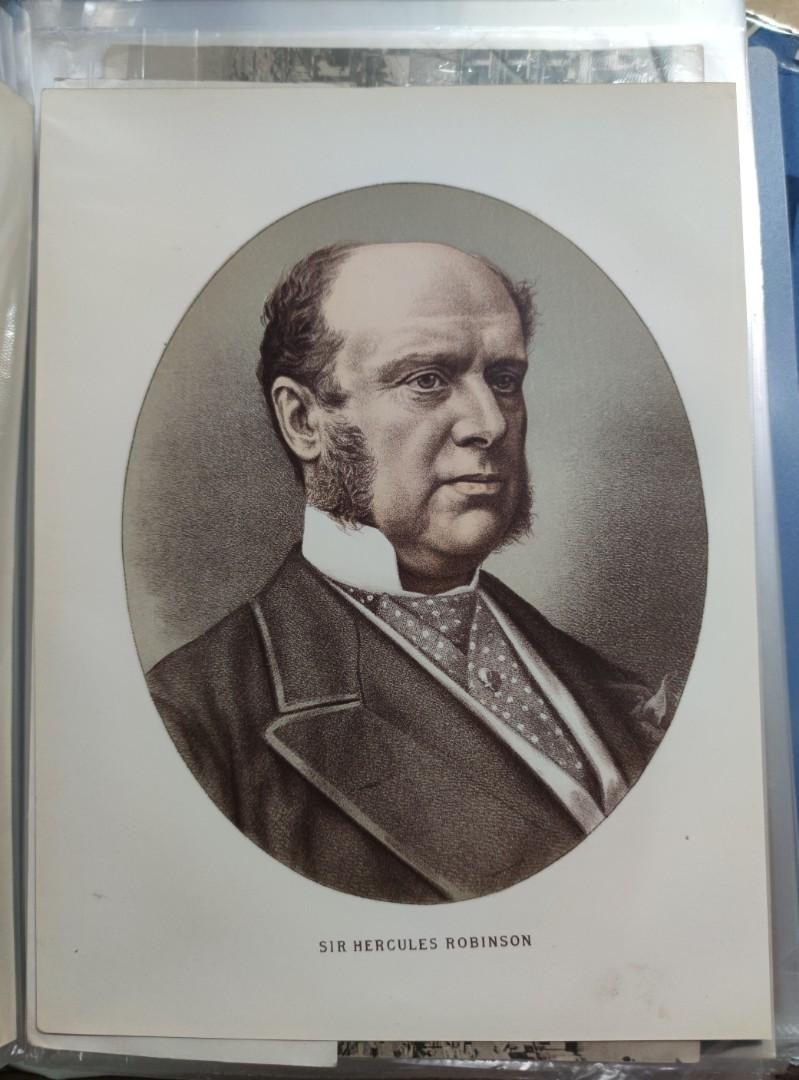 懷舊 19世紀印製 第五任港督羅便臣爵士(Sir Hercales Robinson) 肖像畫, 興趣及遊戲, 收藏品及紀念品, 古董收藏 ...