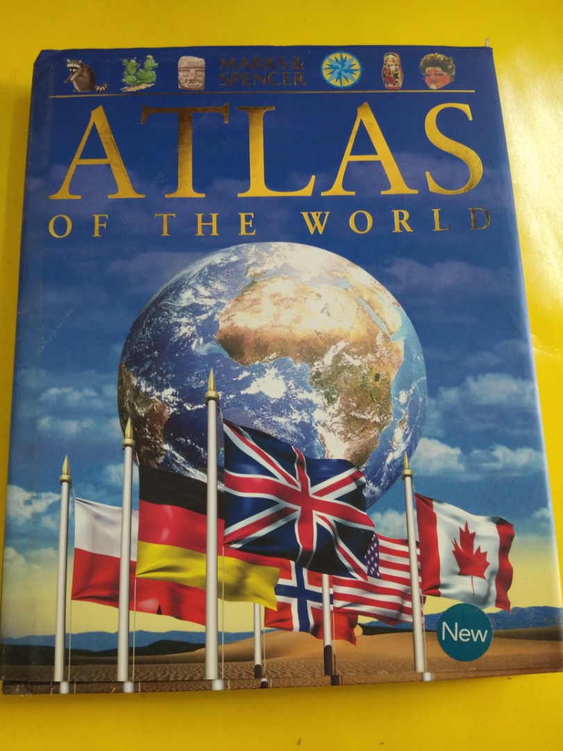 2000年代 Atlas of the world 世界國家地理，文化知識地圖集 Marks & Spencer 出版。 內文是英文， 彩色 ...