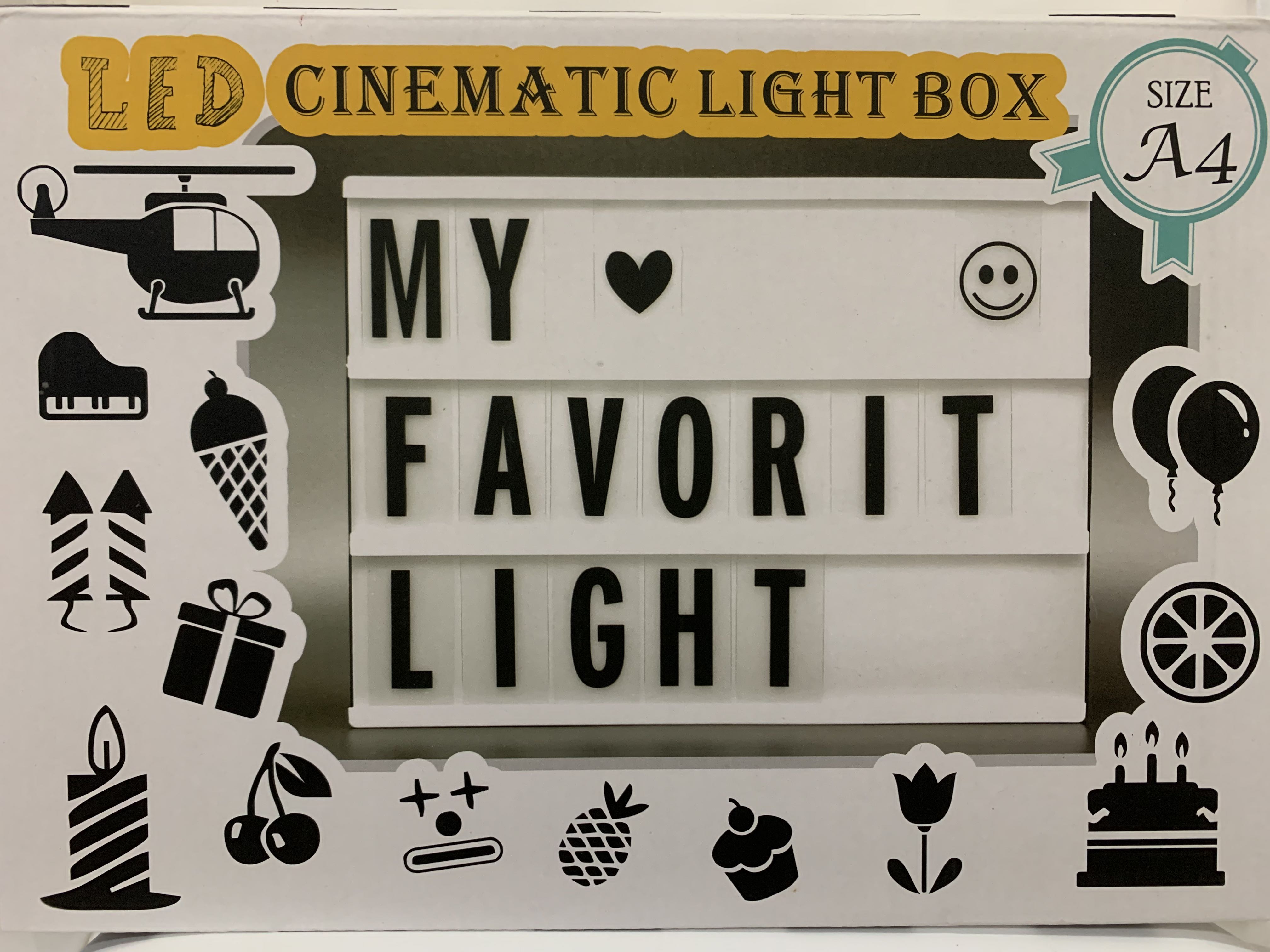 A4 LED Cinematic Light box/ board for any occasion or parties, Hobbies ...