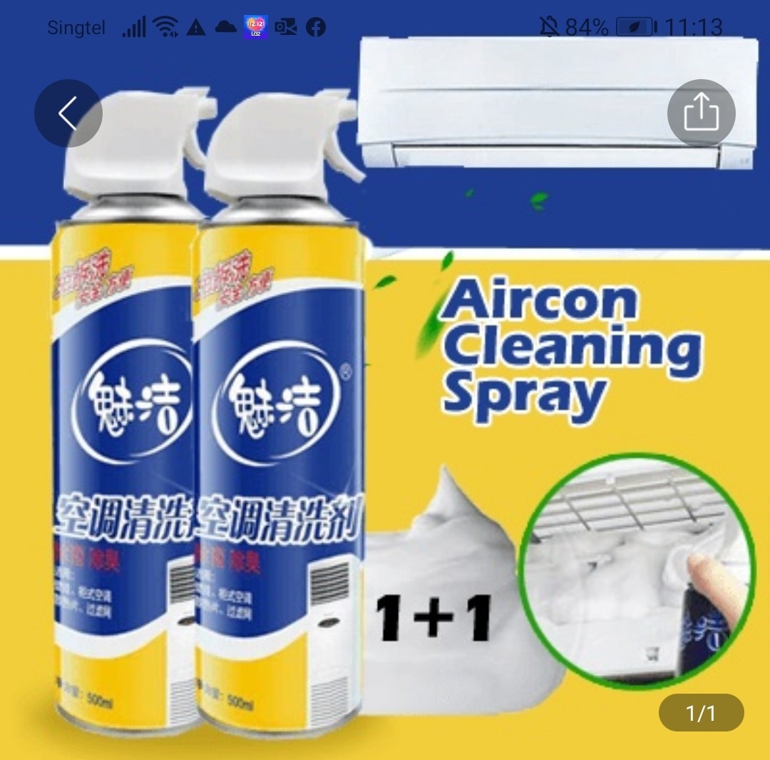 Aircon cleaning spray, Furniture & Home Living, Cleaning & Homecare ...