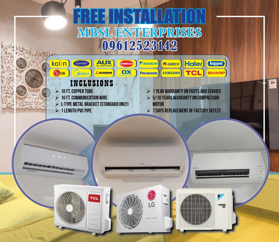 Aircon Split Type Inverter For Sale With Free Installation, TV & Home ...