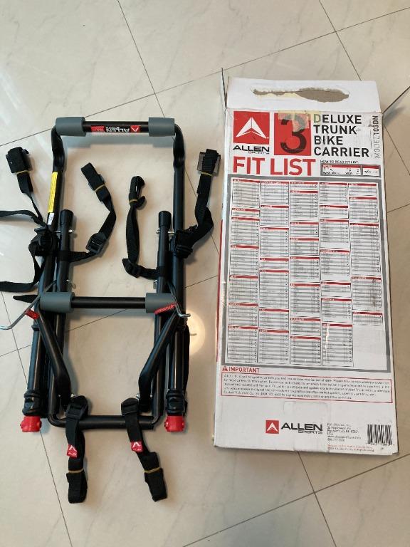 Allen Sports Deluxe Trunk Mount 3-Bike Carrier, Model 103DN-R, Sports ...
