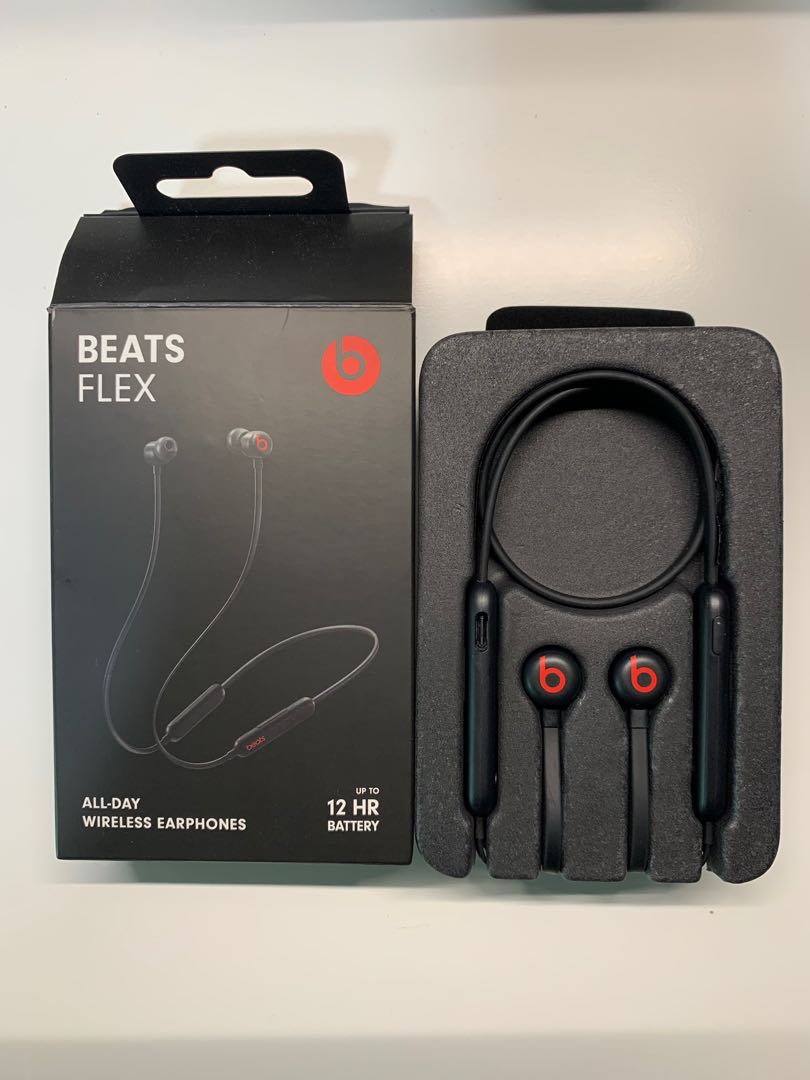 Beats Flex Black and Red Wireless Bluetooth Earphones with W1 Chip ...