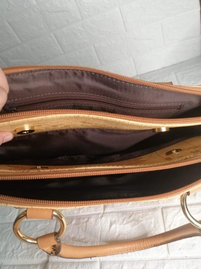 Bestini Creazioni Leather Map Handbag, Luxury, Bags & Wallets on Carousell