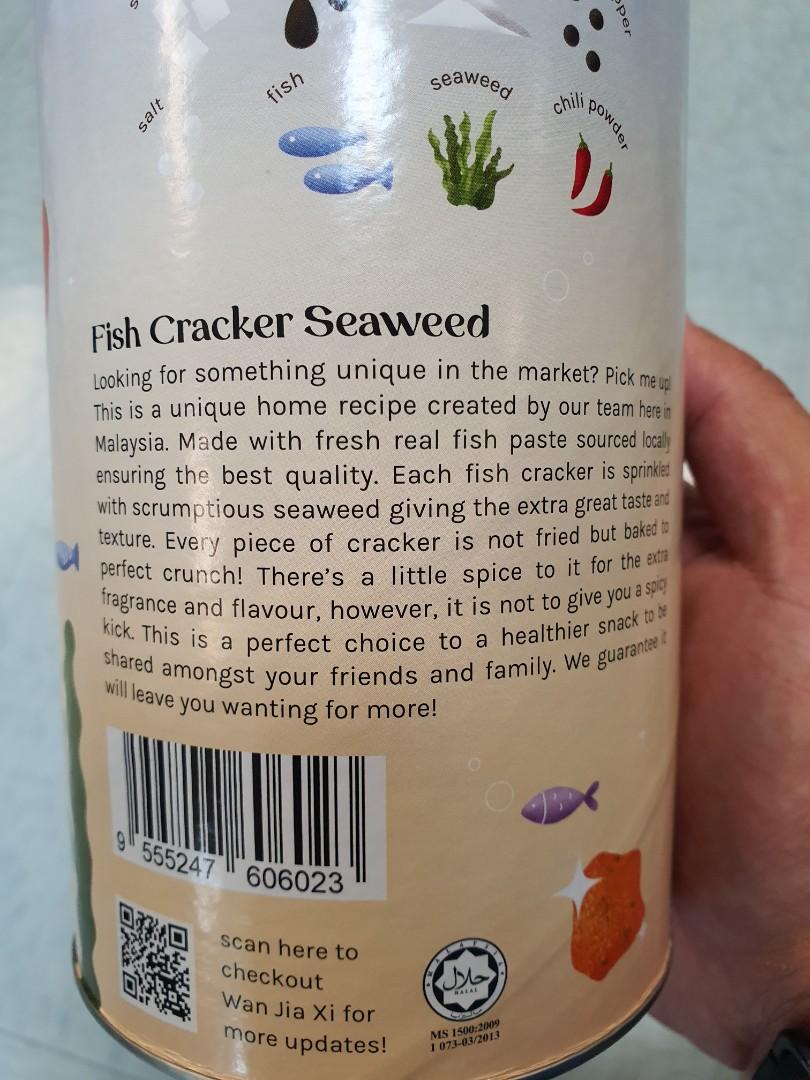 [BNIB] FRESH Halal Seaweed Fish Cracker, Food & Drinks, Packaged ...