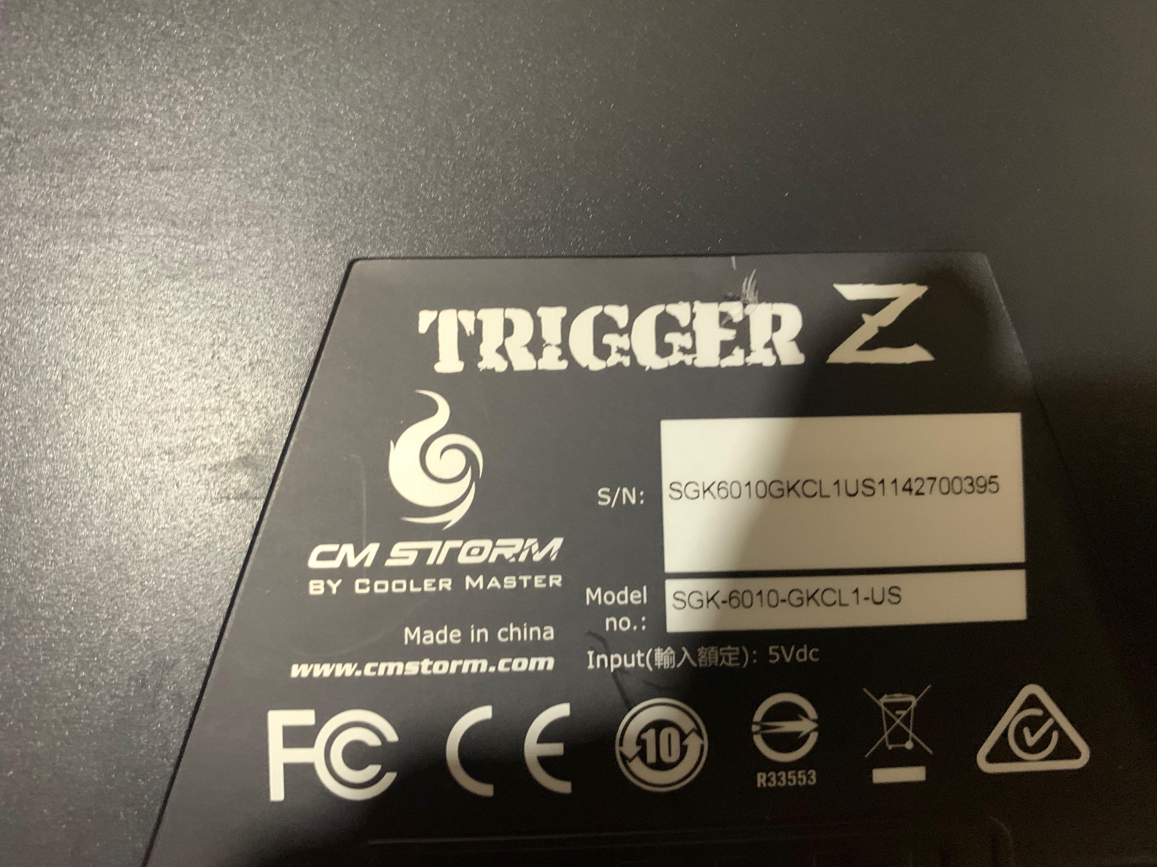 CM Storm Trigger Z - Full Size Backlit Mechanical Gaming Keyboard with ...