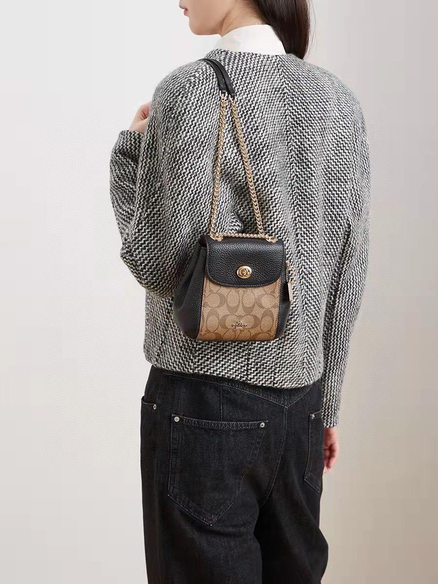 Coach Convertible Mini Backpack In Signature Canvas, Women's Fashion ...