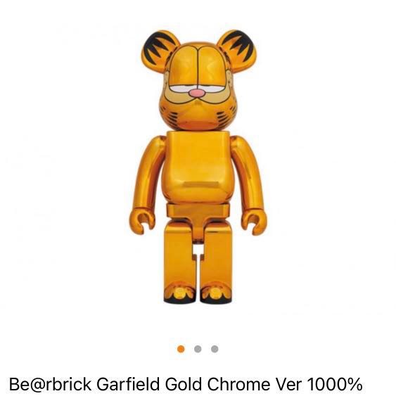 Garfield gold chrome bearbrick 1000%, Hobbies & Toys, Toys & Games on ...