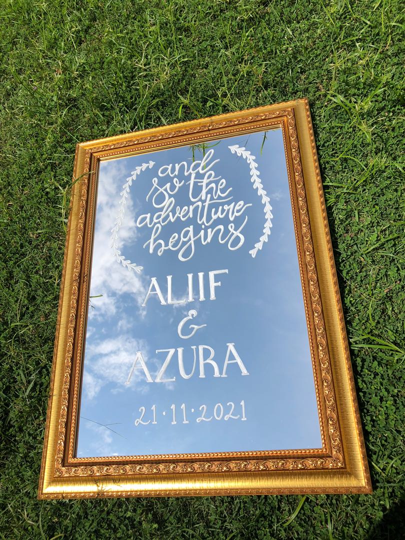 DIY Acrylic Wedding Welcome Sign Frame, Hobbies & Toys, Stationery ...