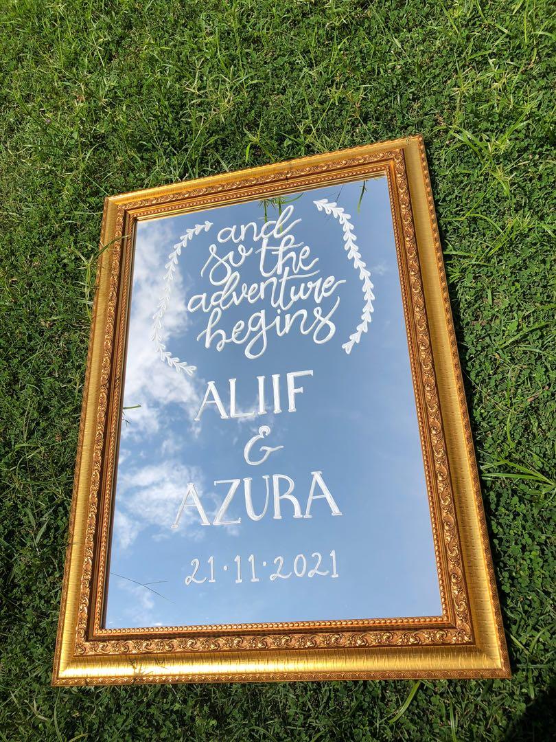 DIY Acrylic Wedding Welcome Sign Frame, Hobbies & Toys, Stationery ...
