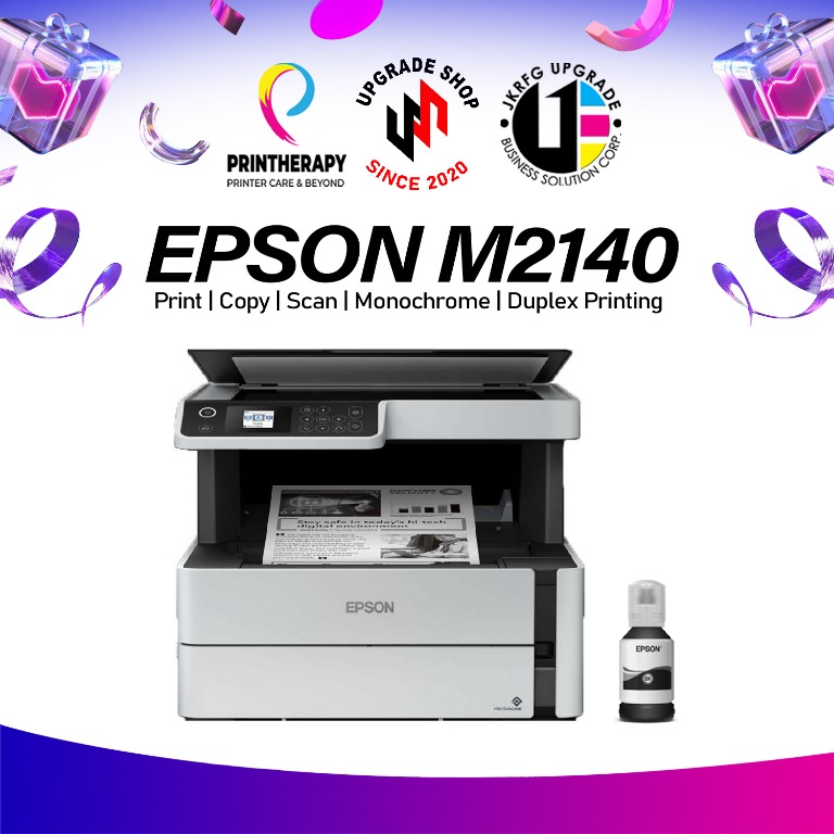 Epson EcoTank Monochrome M2140, Computers & Tech, Printers, Scanners ...