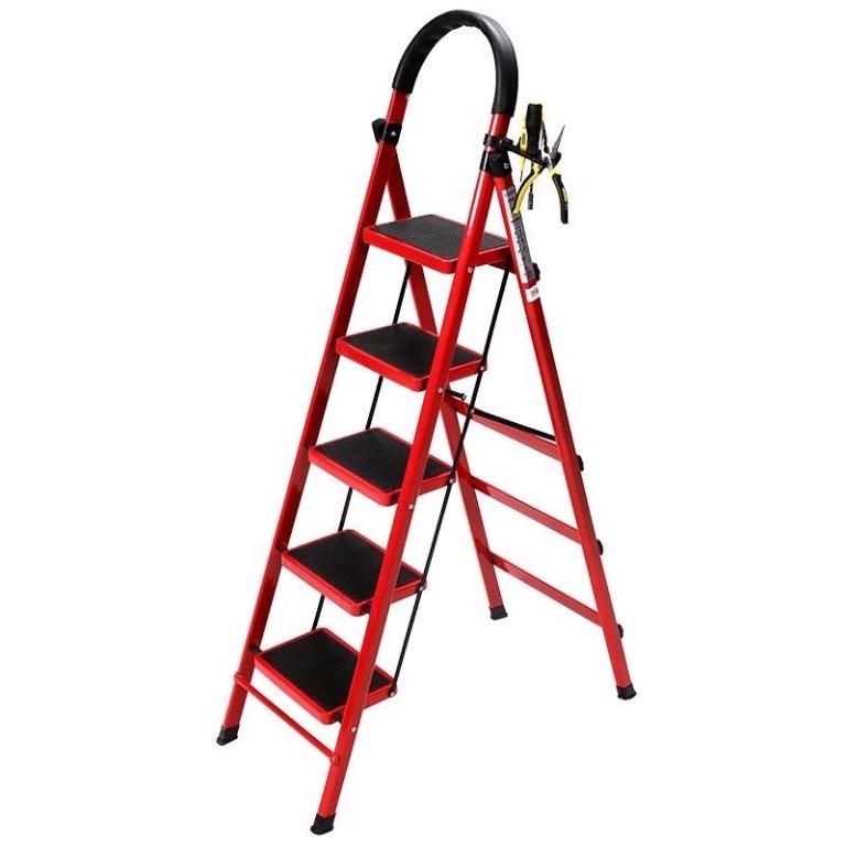 E-shop:3 Steps/5 Steps Household Iron Pipe Folding Step Herringbone ...