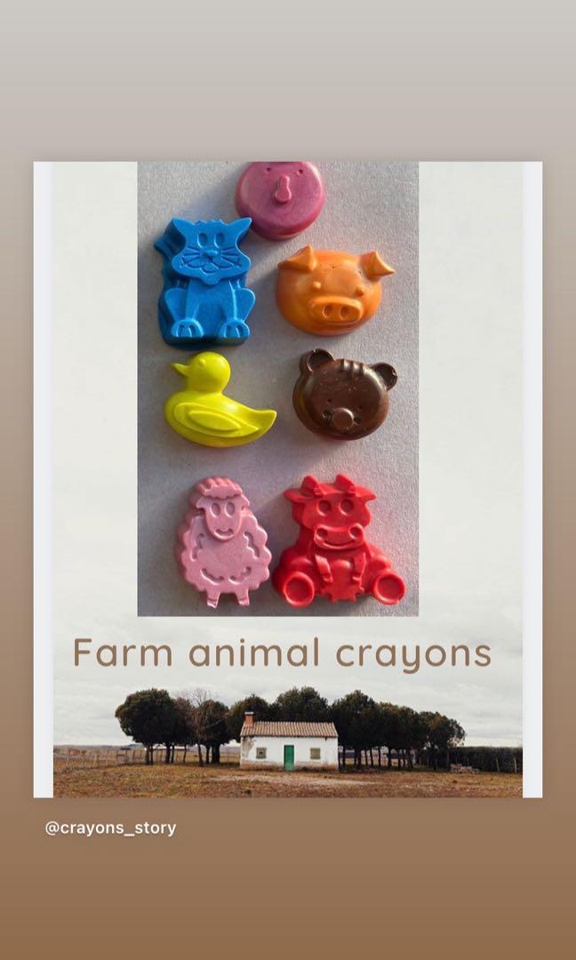 Farm animal crayons, Hobbies & Toys, Stationery & Craft, Handmade Craft ...
