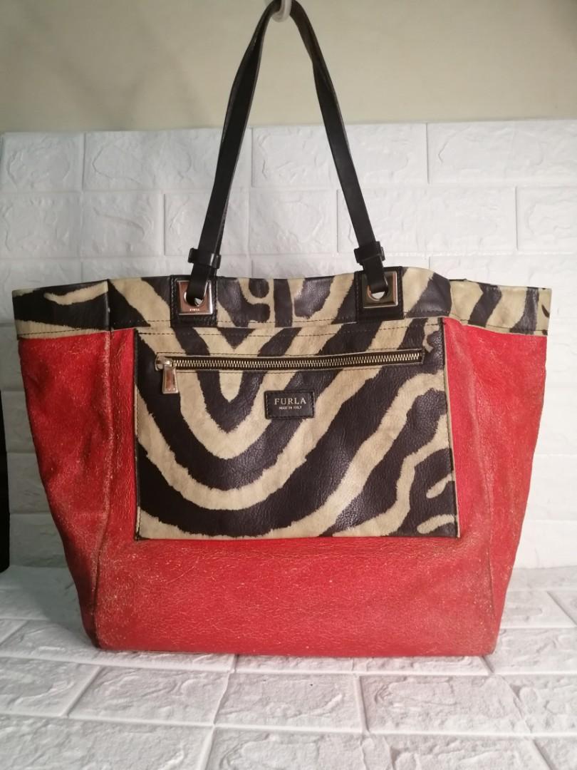 Furla Animal Print Tote Multicolour Bag, Luxury, Bags & Wallets on ...