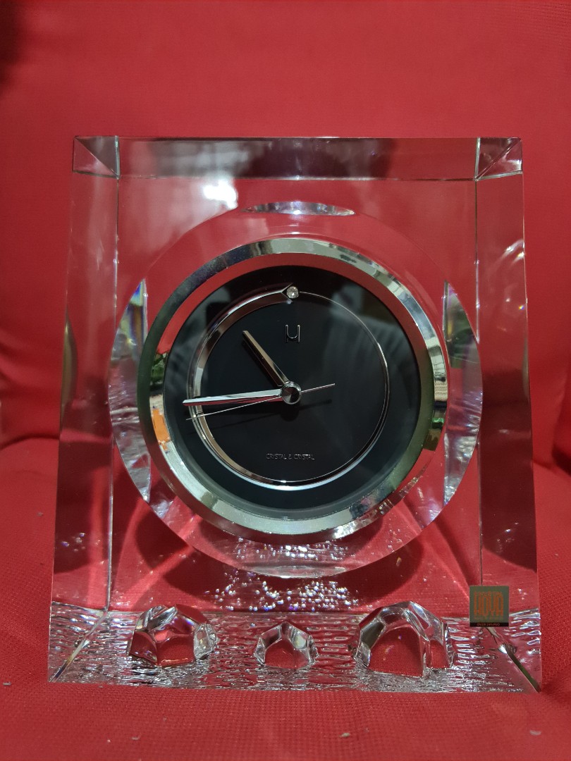 Hoya thick crystal table clock, Furniture & Home Living, Home Decor ...