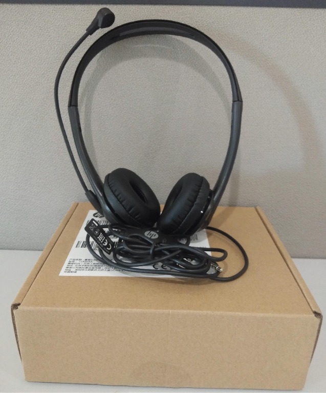Hp stereo 3.5mm headset, Audio, Headphones & Headsets on Carousell