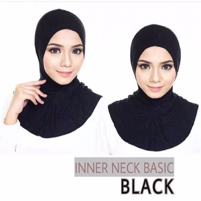 Inner Ninja Neck (dagu/berdagu)- Hijab Shawl ( Black only), Women's ...
