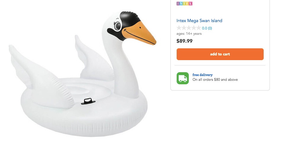 Intex Mega Swan Float, Hobbies & Toys, Toys & Games on Carousell
