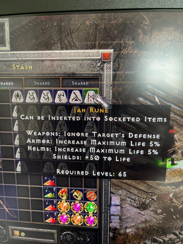 Jah Rune Diablo 2 Resurrected, Video Gaming, Gaming Accessories, In ...