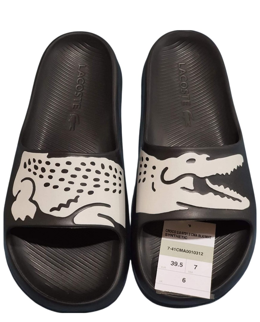 Lacoste Slides Big Croc, Men's Fashion, Footwear, Slippers & Slides on ...