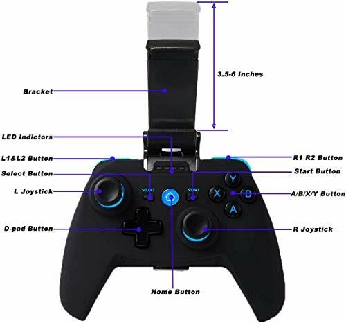 Maegoo Wireless Controller for Phone/Windows PC, Bluetooth Wireless Mobile Game Android ...