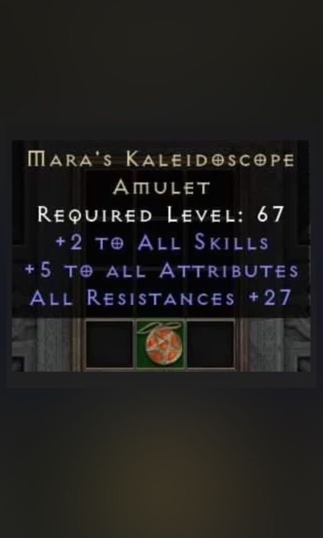 Mara kaleidoscope Diablo 2 resurrected d2, Video Gaming, Gaming ...