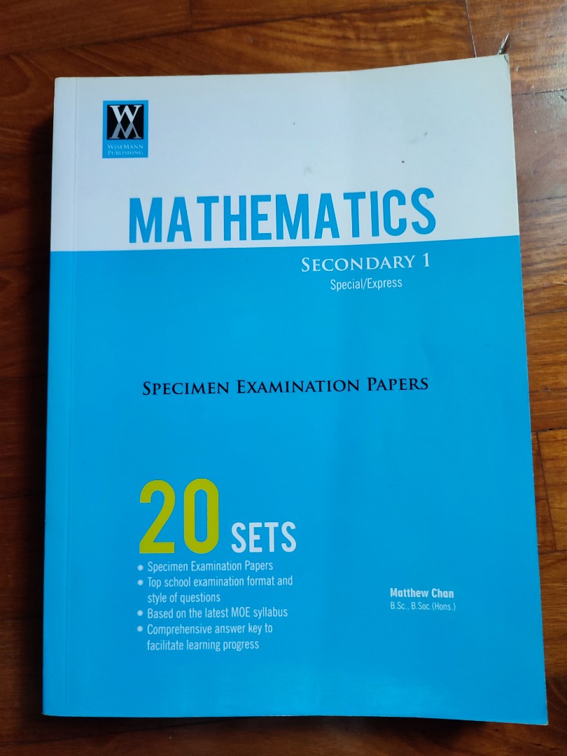 Mathematics secondary one express, specimen examination papers, Hobbies ...