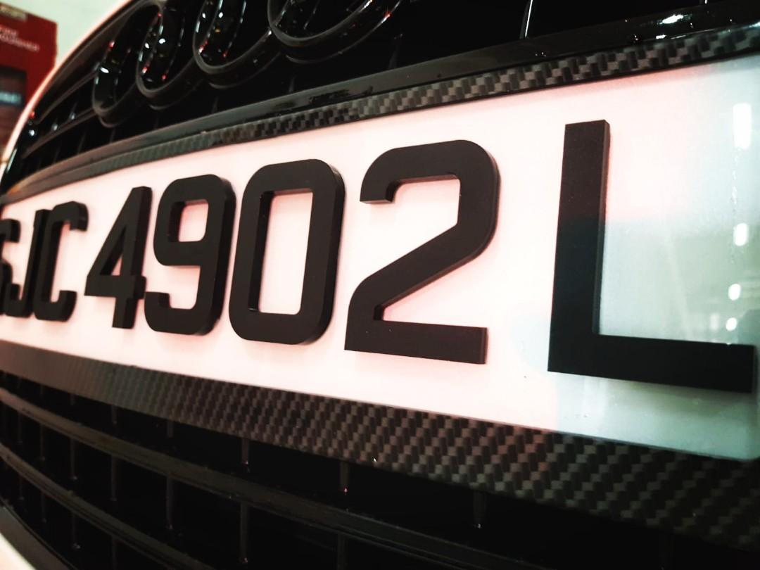 Matt Black Car Plate, Car Accessories, Car Plates on Carousell