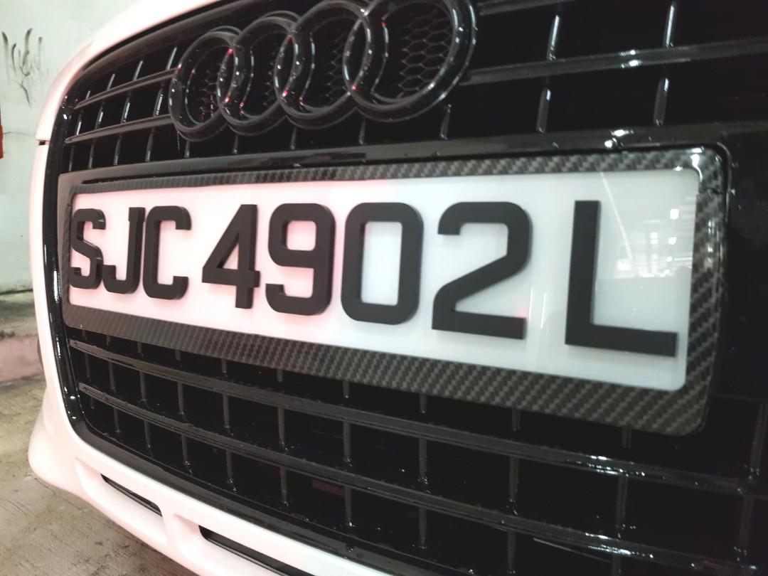 Matt Black Car Plate, Car Accessories, Car Plates on Carousell