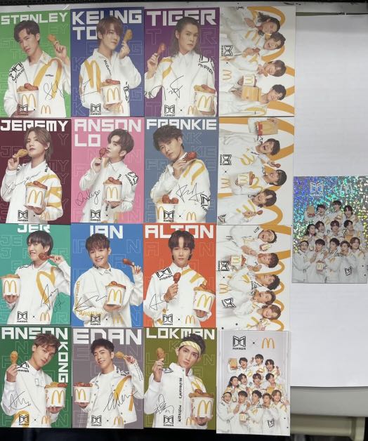 McDonald 麥當勞 Mirror 鏡仔卡全套連閃卡 Keung To Anson Lo Anson Kong Ian Chan Edan Lui Jer Lau LokMan Yeung ...