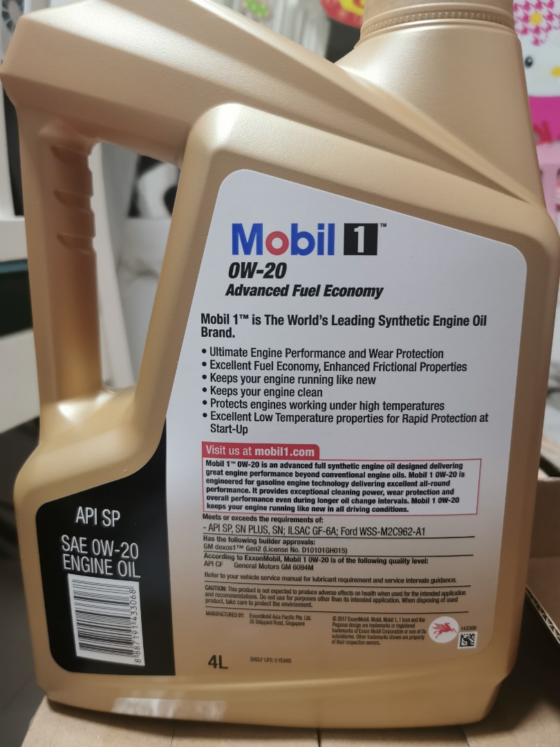Mobil 1 0W-20 Advance Fuel Economy engine oil for sale, Car Accessories ...