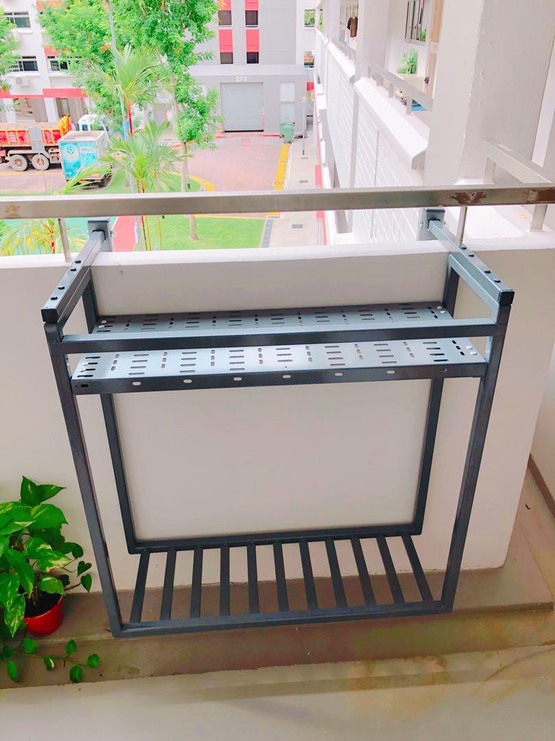 Modern Heavy Duty 2-Tiers Flower Plant Rack Balcony Display Shelf for ...