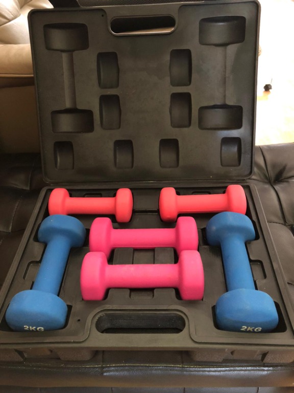 Neoprene Dumbbell Set (9kg), Sports Equipment, Exercise & Fitness ...