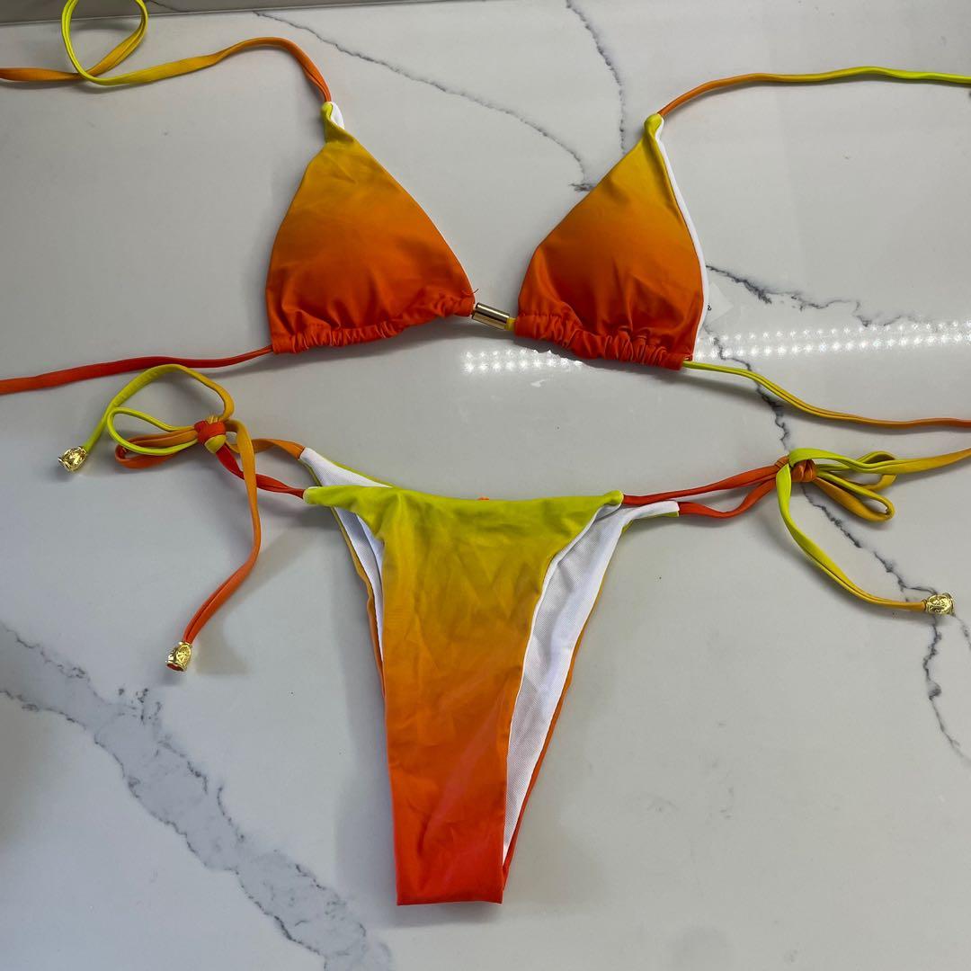 NEW shein gradient bikini set, Women's Fashion, Swimwear, Bikinis ...