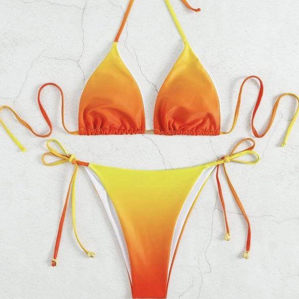 NEW shein gradient bikini set, Women's Fashion, Swimwear, Bikinis ...