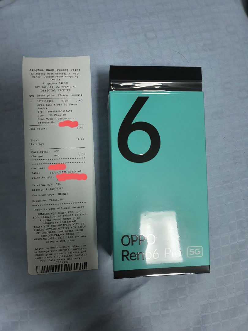 Oppo Reno 6 Pro 256GB colour:Aurora, Mobile Phones & Gadgets, Mobile ...