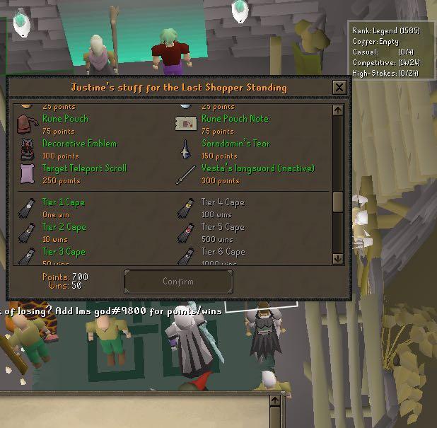 OSRS LMS points, Video Gaming, Gaming Accessories, In-Game Products on ...