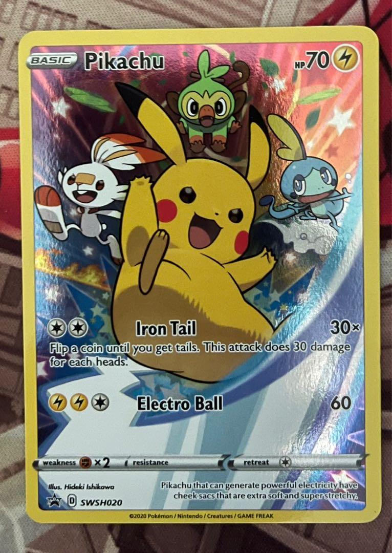 Pikachu SWSH020 Promo Card, Hobbies & Toys, Toys & Games on Carousell