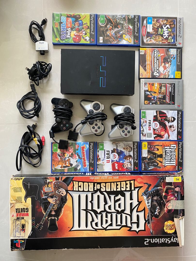 Playstation 2 whole set with game, Video Gaming, Video Game Consoles ...
