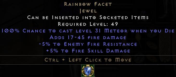 5/5 Fire Rainbow Facet Perfect - Diablo 2 Resurrected D2R **PC**, Video ...