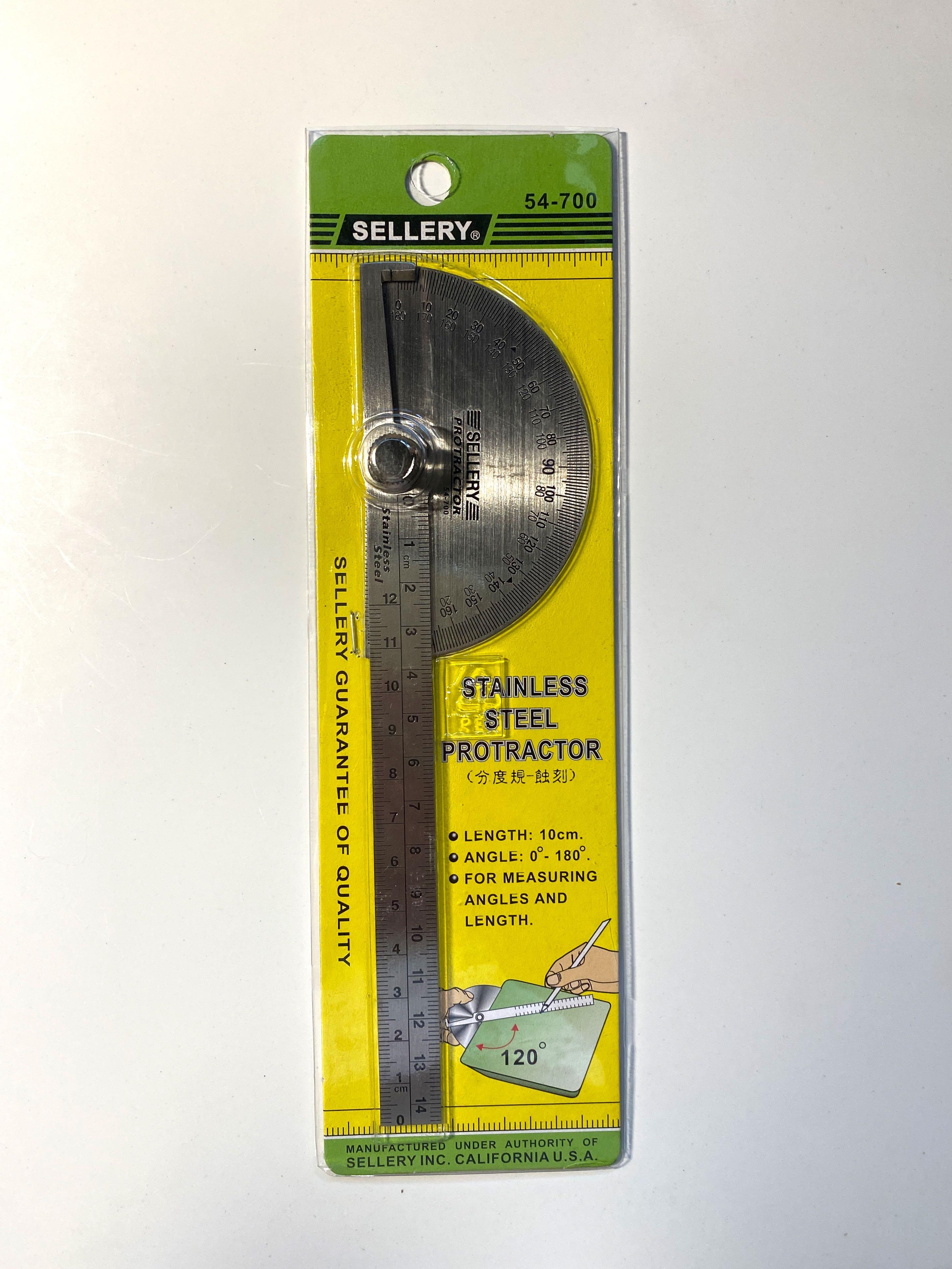 Sellery Stainless Steel Protractor (new), Hobbies & Toys, Stationery ...