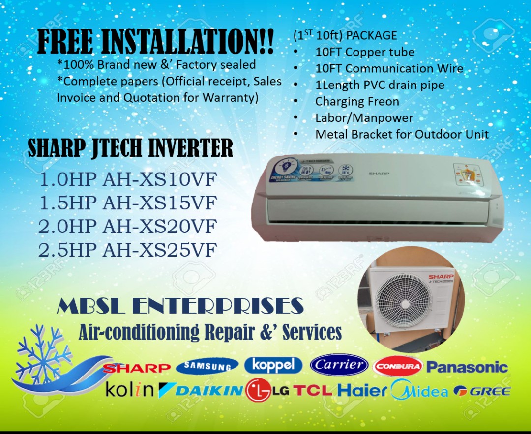 SHARP JTECH INVERTER, TV & Home Appliances, Air Conditioning and Heating on Carousell
