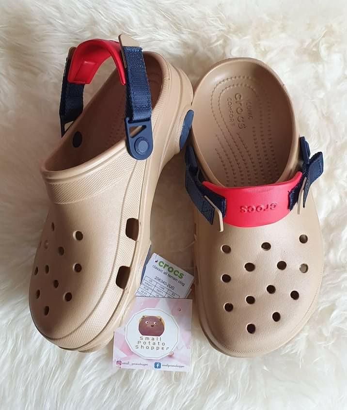 Tan All Terrain Crocs, Women's Fashion, Footwear, Slippers and slides ...