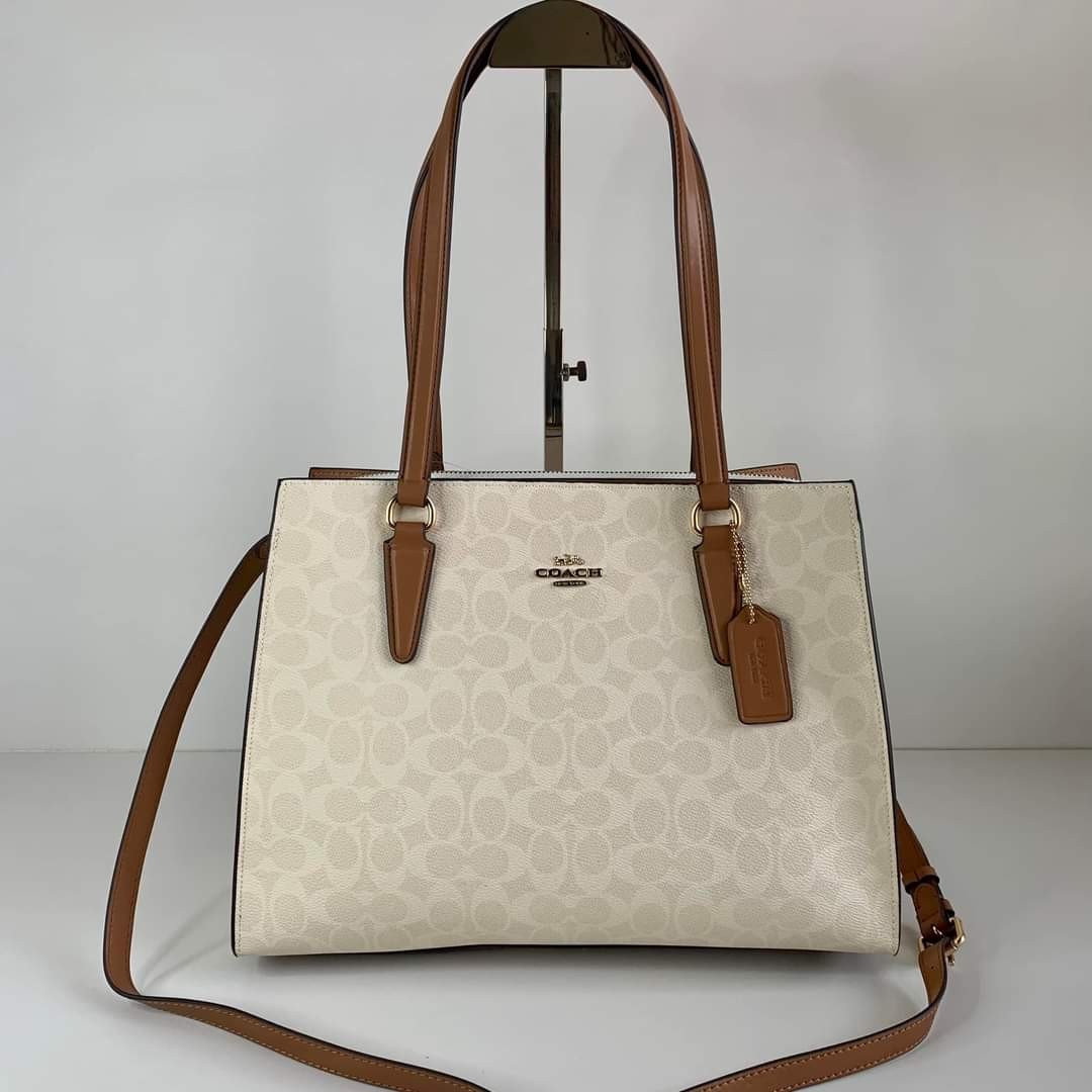 TATUM CARRYALL IN SIGNATURE CANVAS (COACH C4075), Women's Fashion, Bags ...
