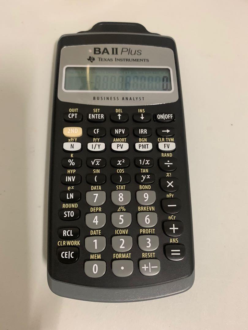 Texas Instruments BA II PLUS - Financial calculator, Computers & Tech ...