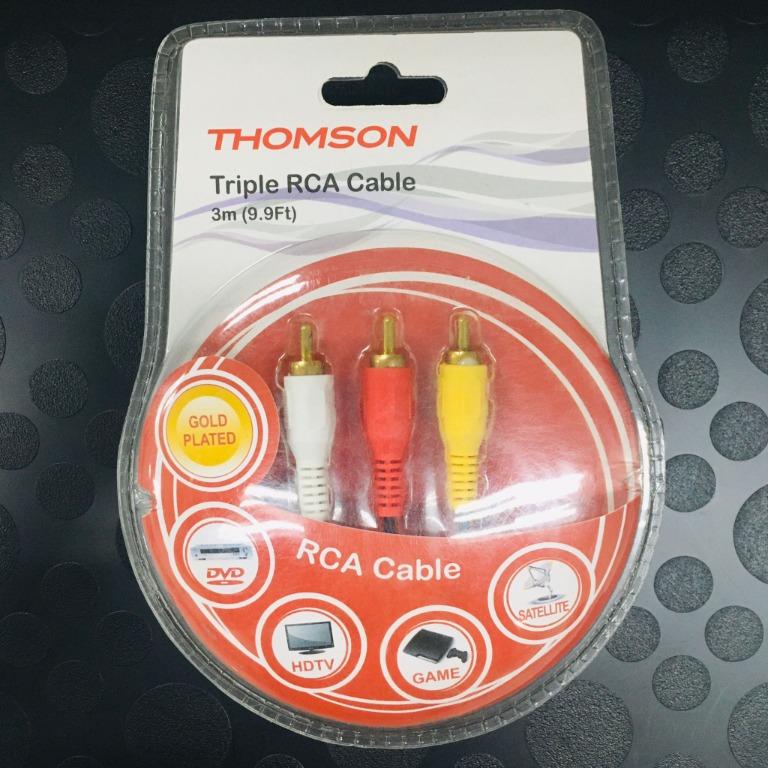Thomson triple RCA cable, Computers & Tech, Parts & Accessories, Cables ...