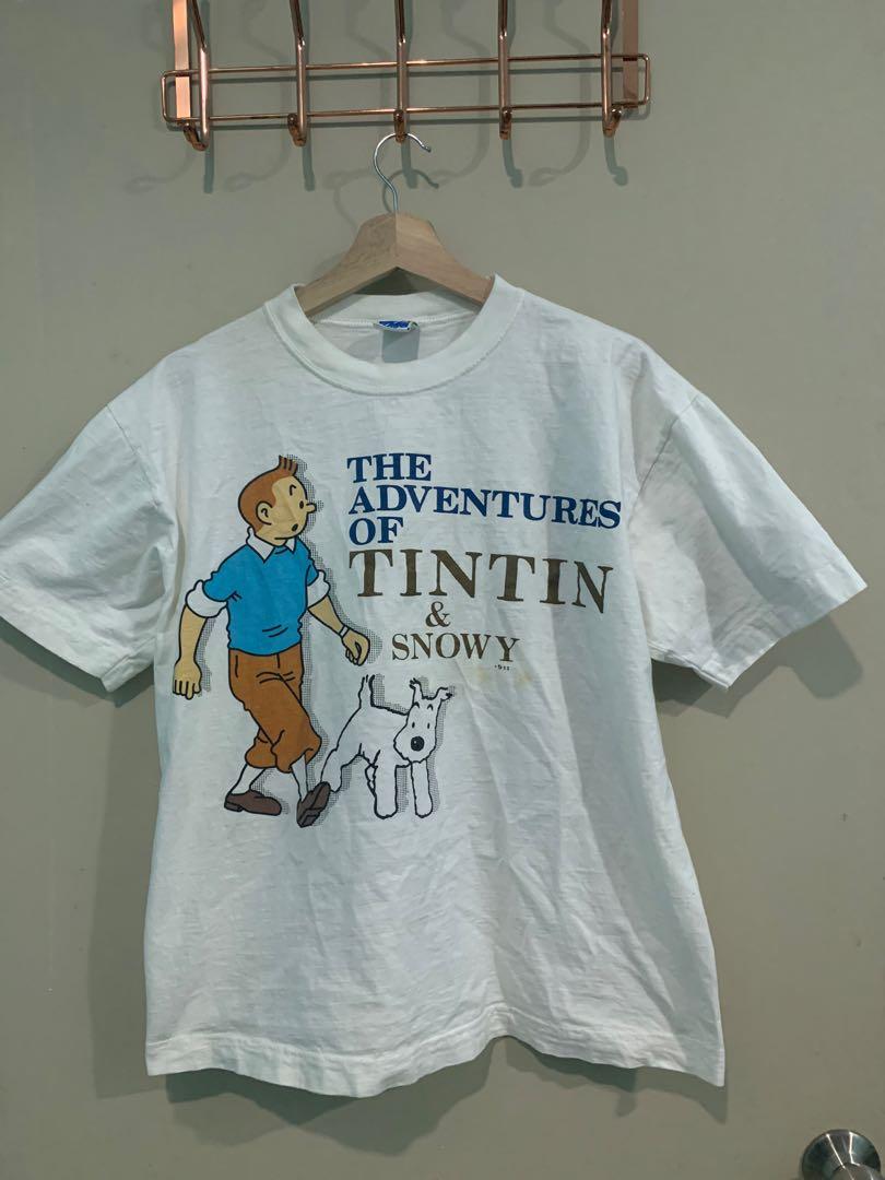Tintin Comic Cartoon, Men's Fashion, Tops & Sets, Tshirts & Polo Shirts ...