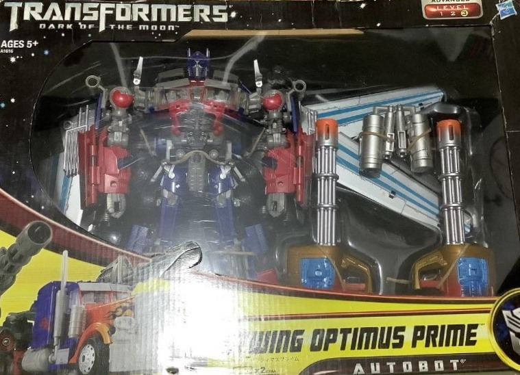 Transformers DOTM Amazon Exclusive Jetwing Optimus Prime + Chrome Gas ...