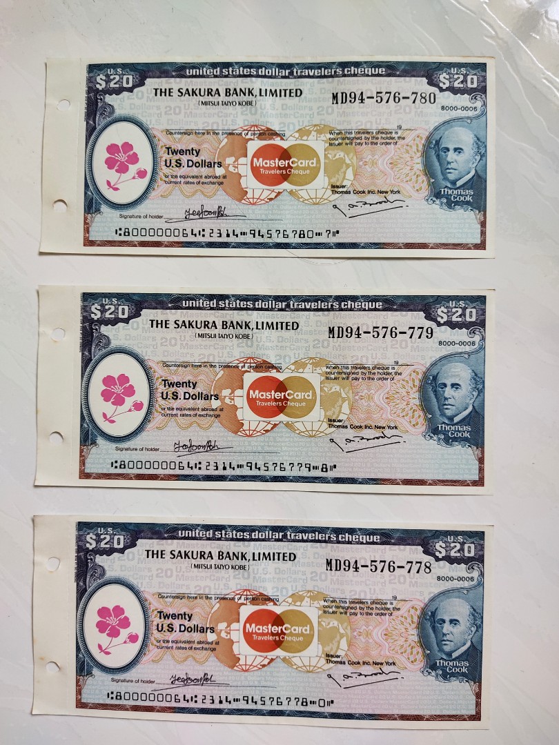 United states dollar travelers cheque, Hobbies & Toys, Memorabilia ...