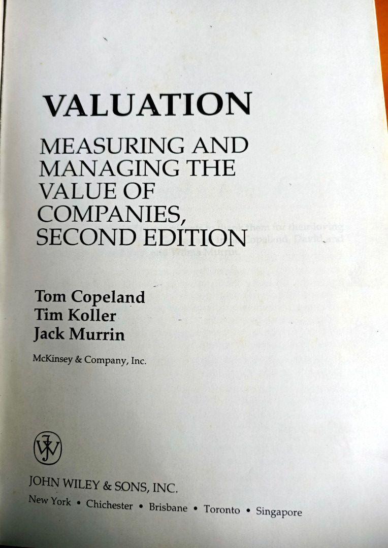Valuation: Measuring & Managing the Value of Companies by McKinsey ...